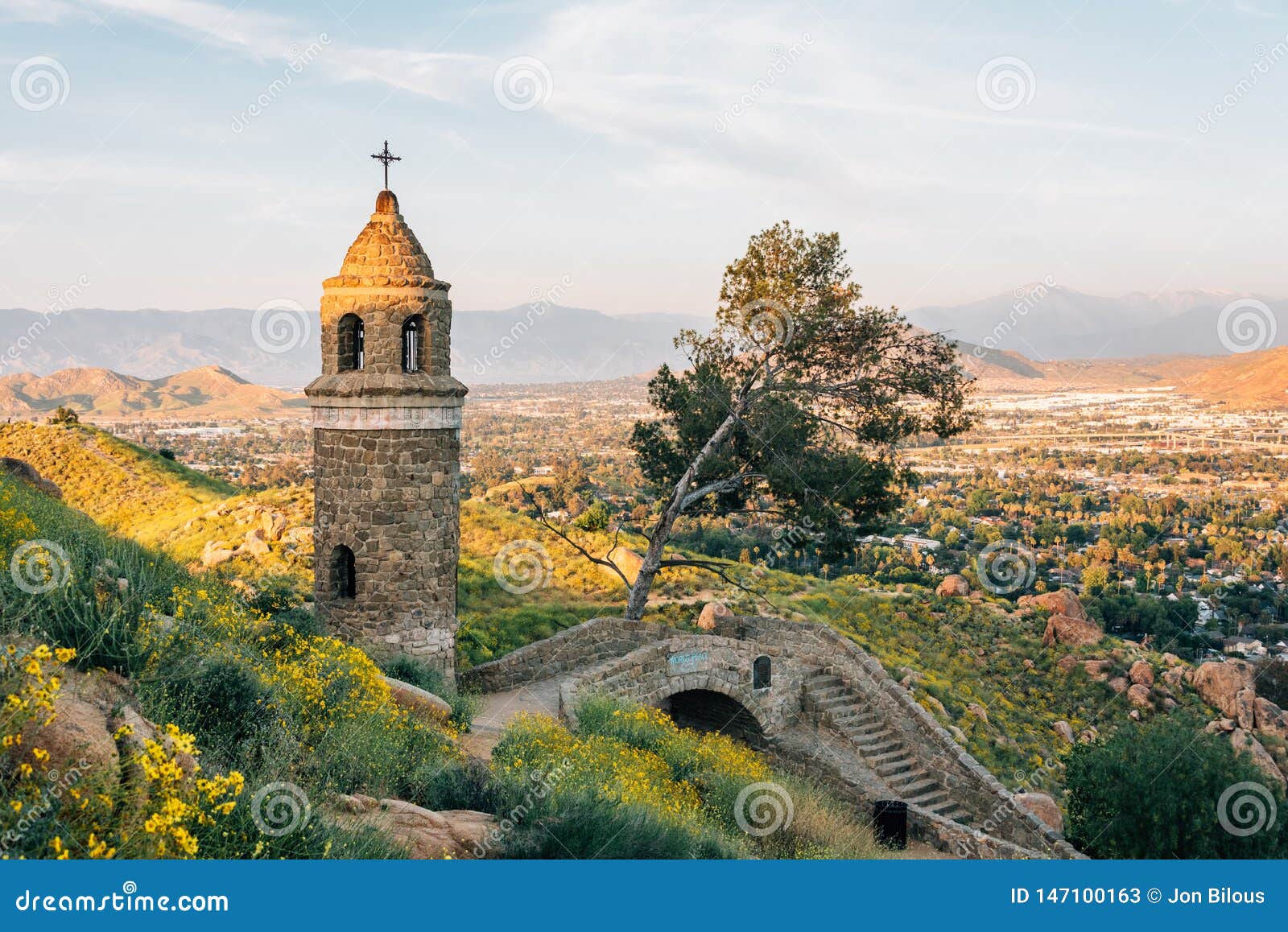 The World Peace Bridge on Mount Rubidoux, in Riverside, California ...