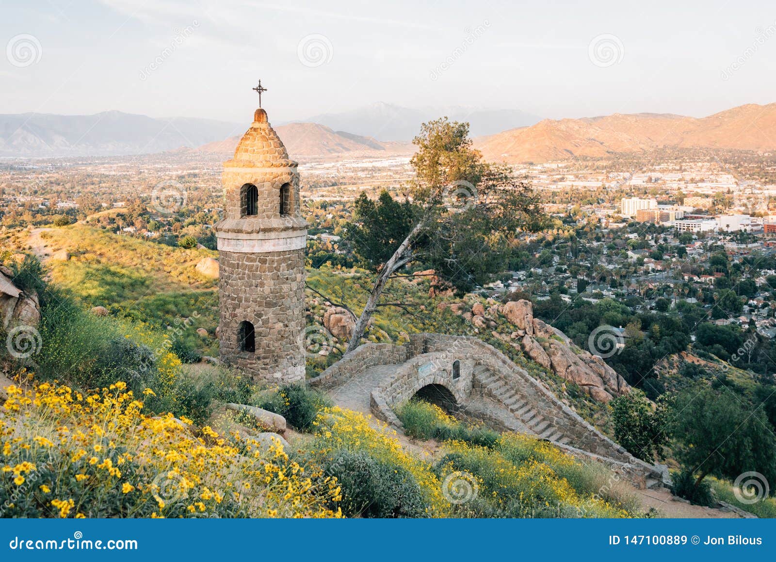 The World Peace Bridge on Mount Rubidoux, in Riverside, California ...