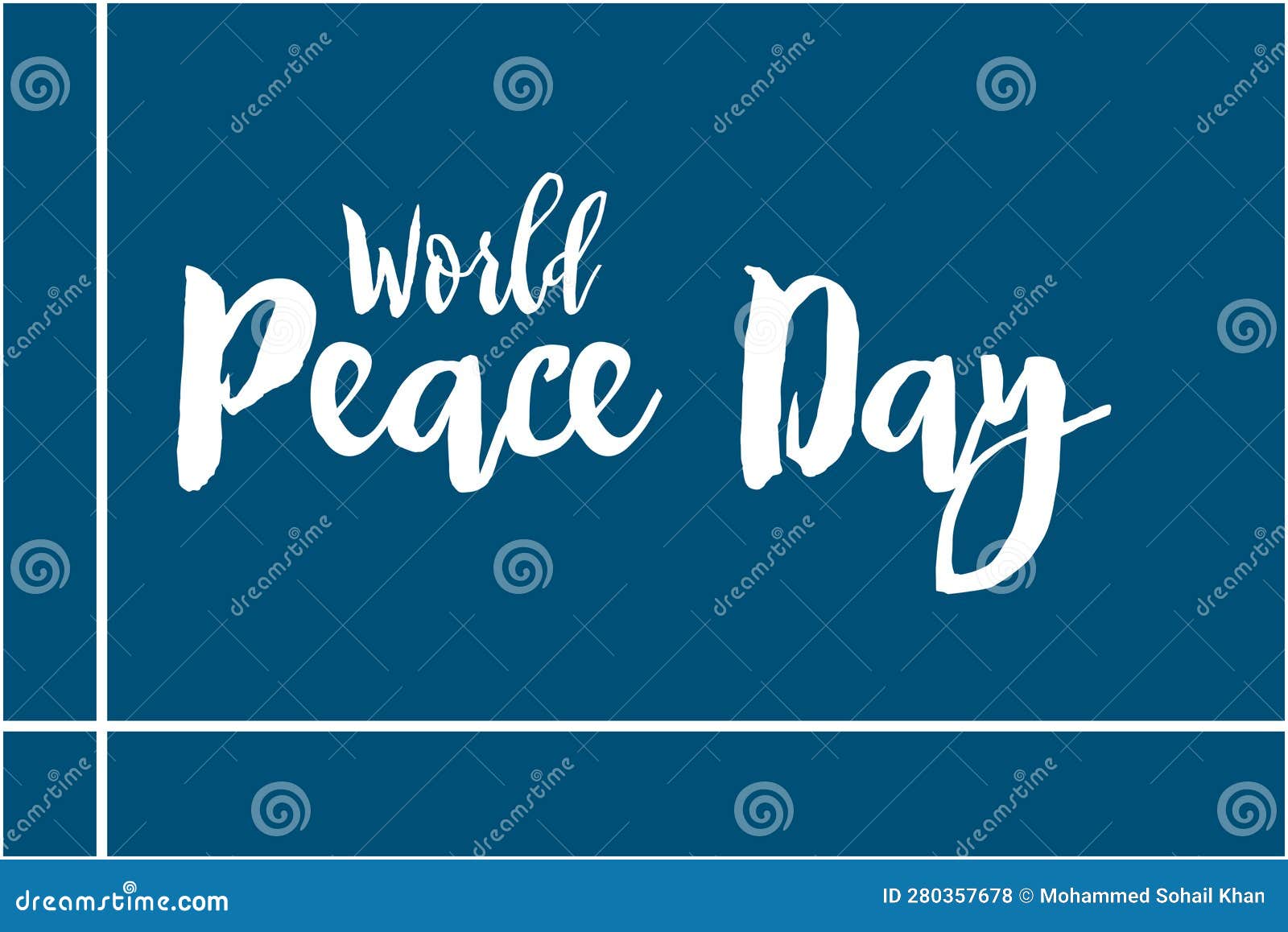 World Peace Day Bold Typography Text Lettering Quote Vector Design ...