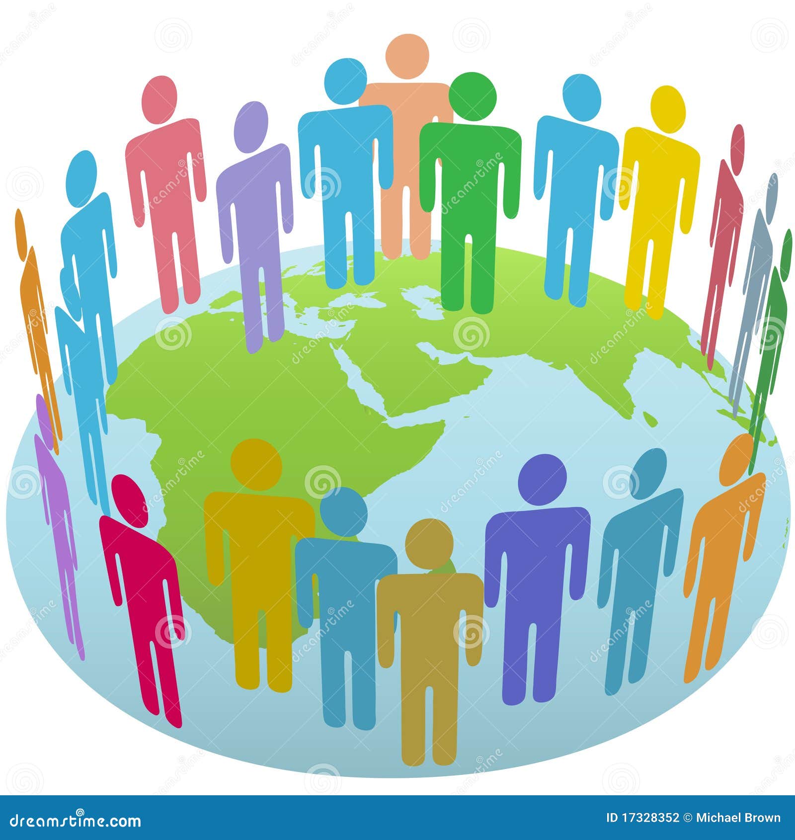 World People Group Meet on Earth Eastern Globe Stock Vector ...