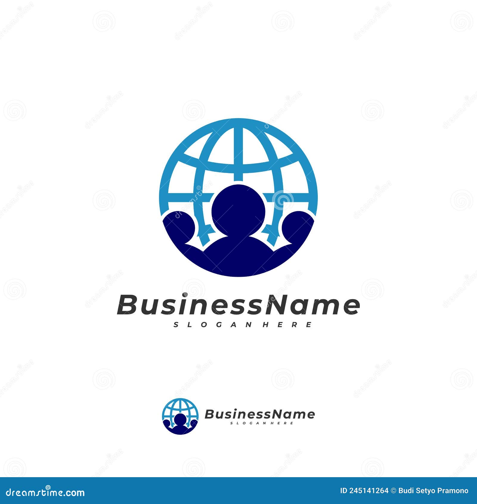 World People Logo Vector Template, Creative World Logo Design Concepts ...