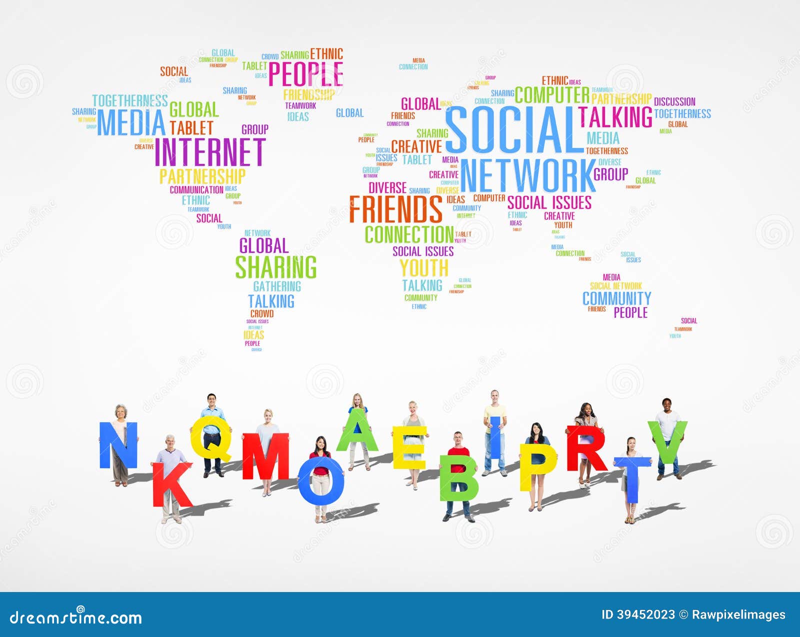 World People with Social Networking Concept Stock Illustration ...