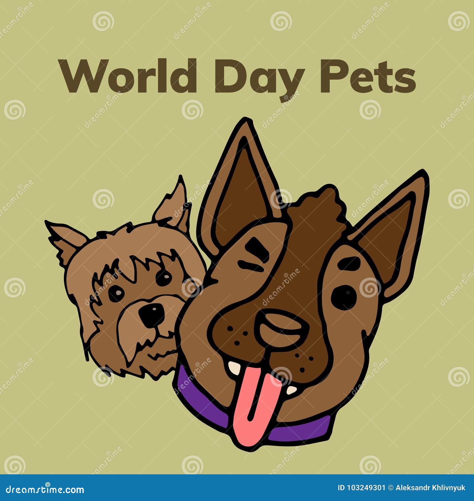 World pets day stock illustration. Illustration of animals - 103249301