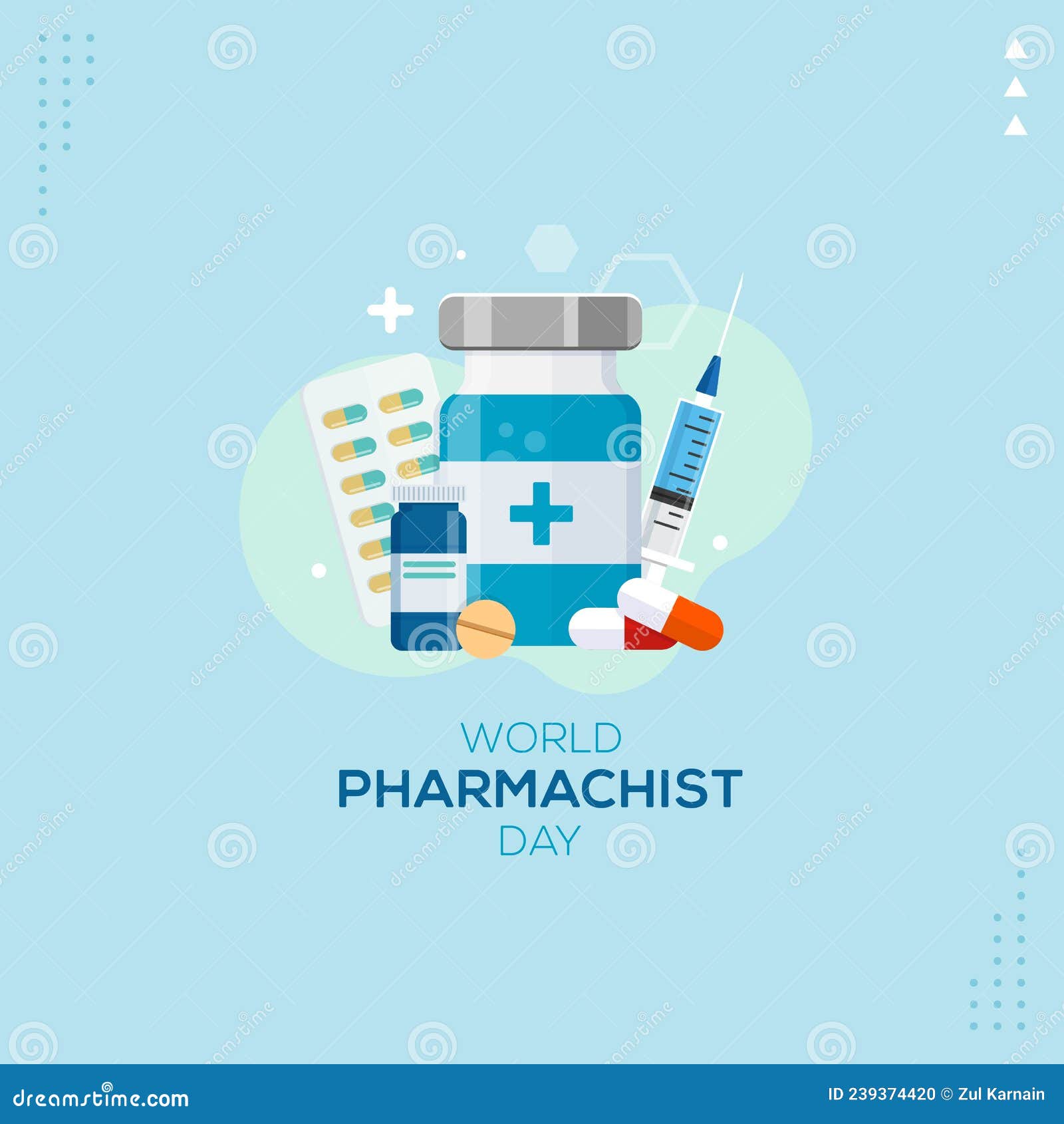 World Pharmacist Day Banner Celebration Vector Illustration Stock ...