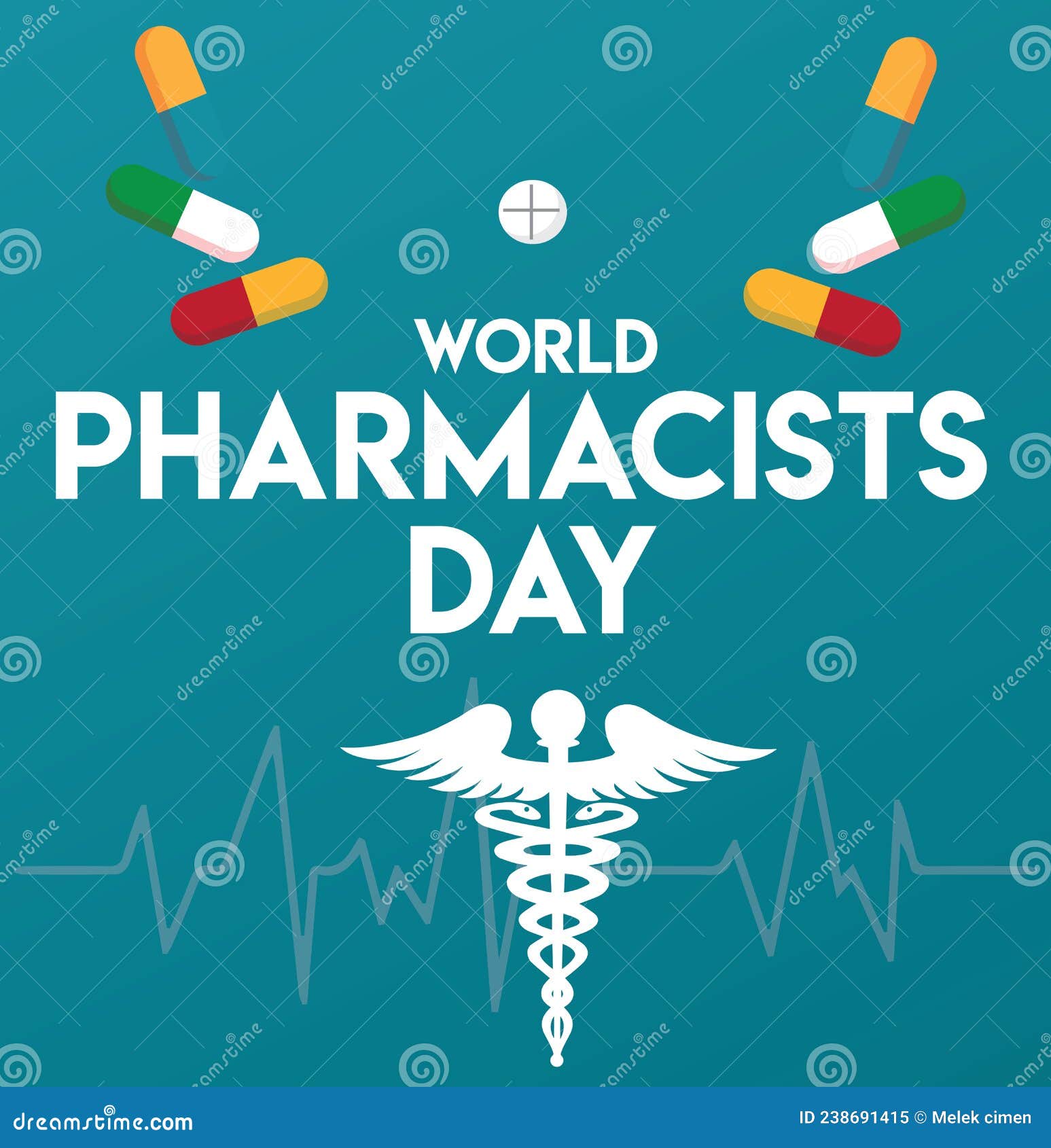 World Pharmacists Day Vector Template Stock Vector - Illustration of ...