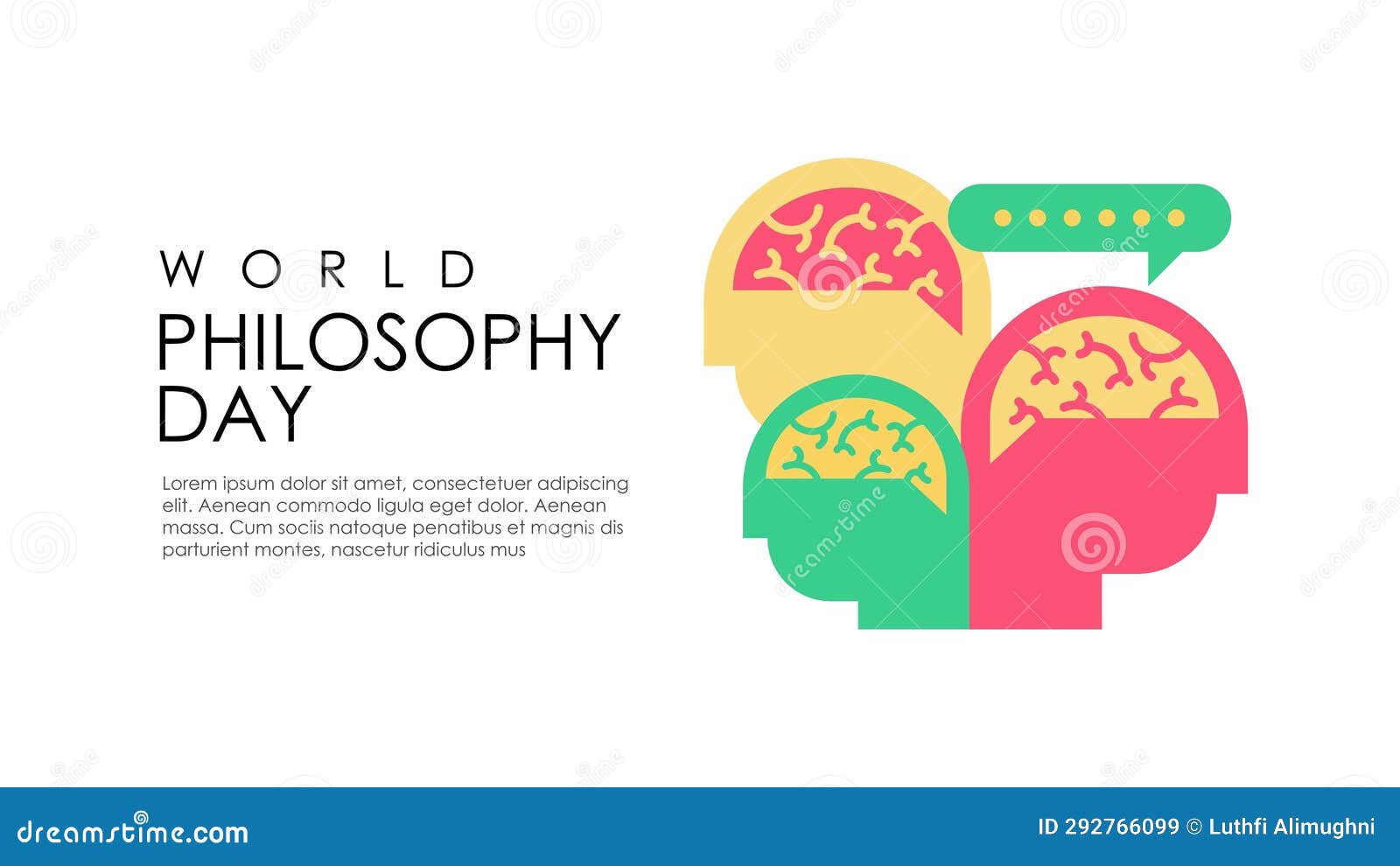 World Philosophy Day Banner Template Vector Stock Illustration ...