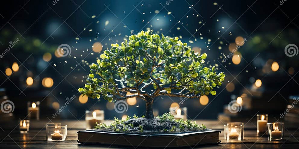 World Philosophy Day a Tree of Knowledge Planted in the Heart of Learning Stock Illustration ...