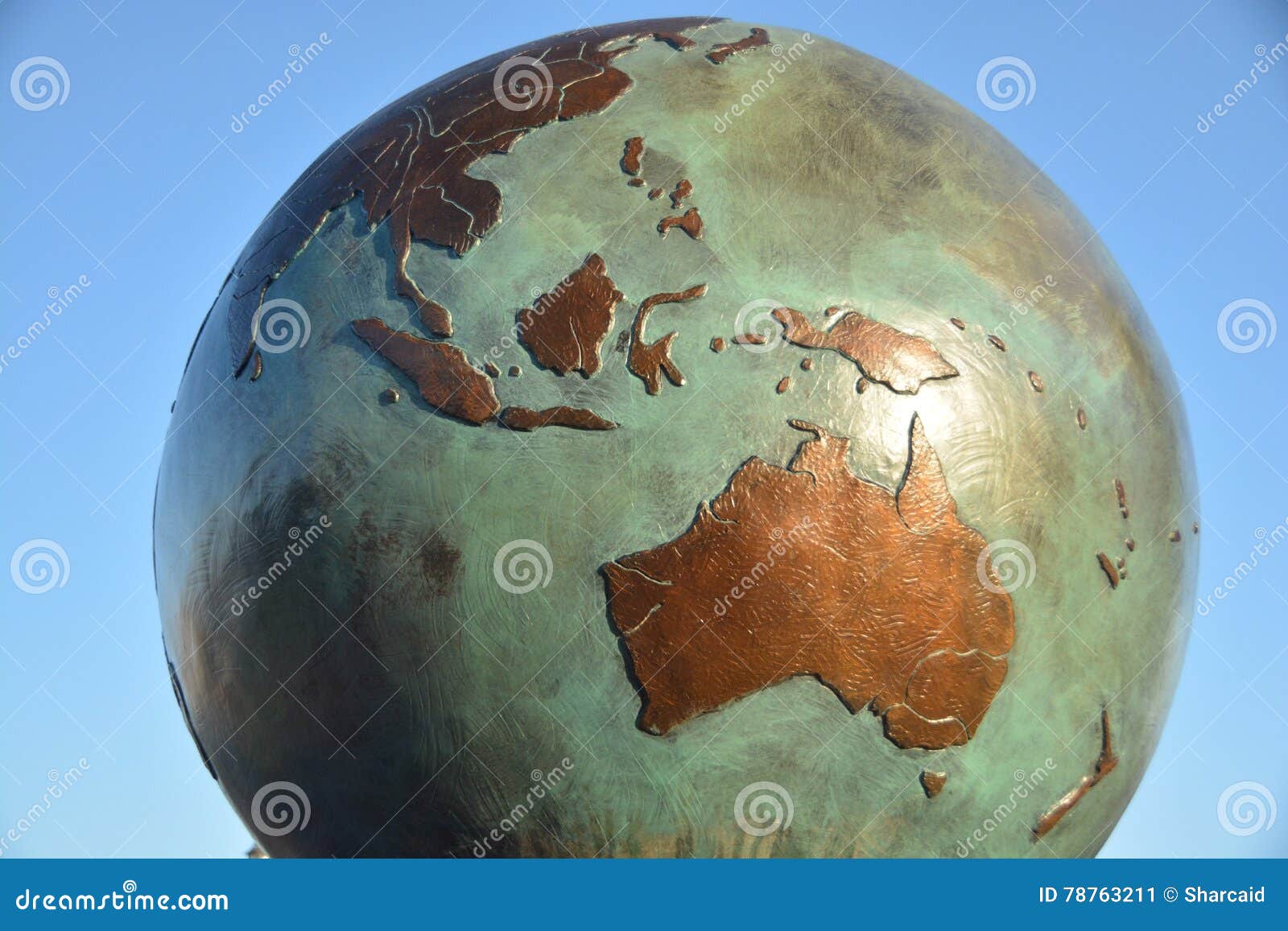 Planet earth metal sphere stock image. Image of eastern - 78763211