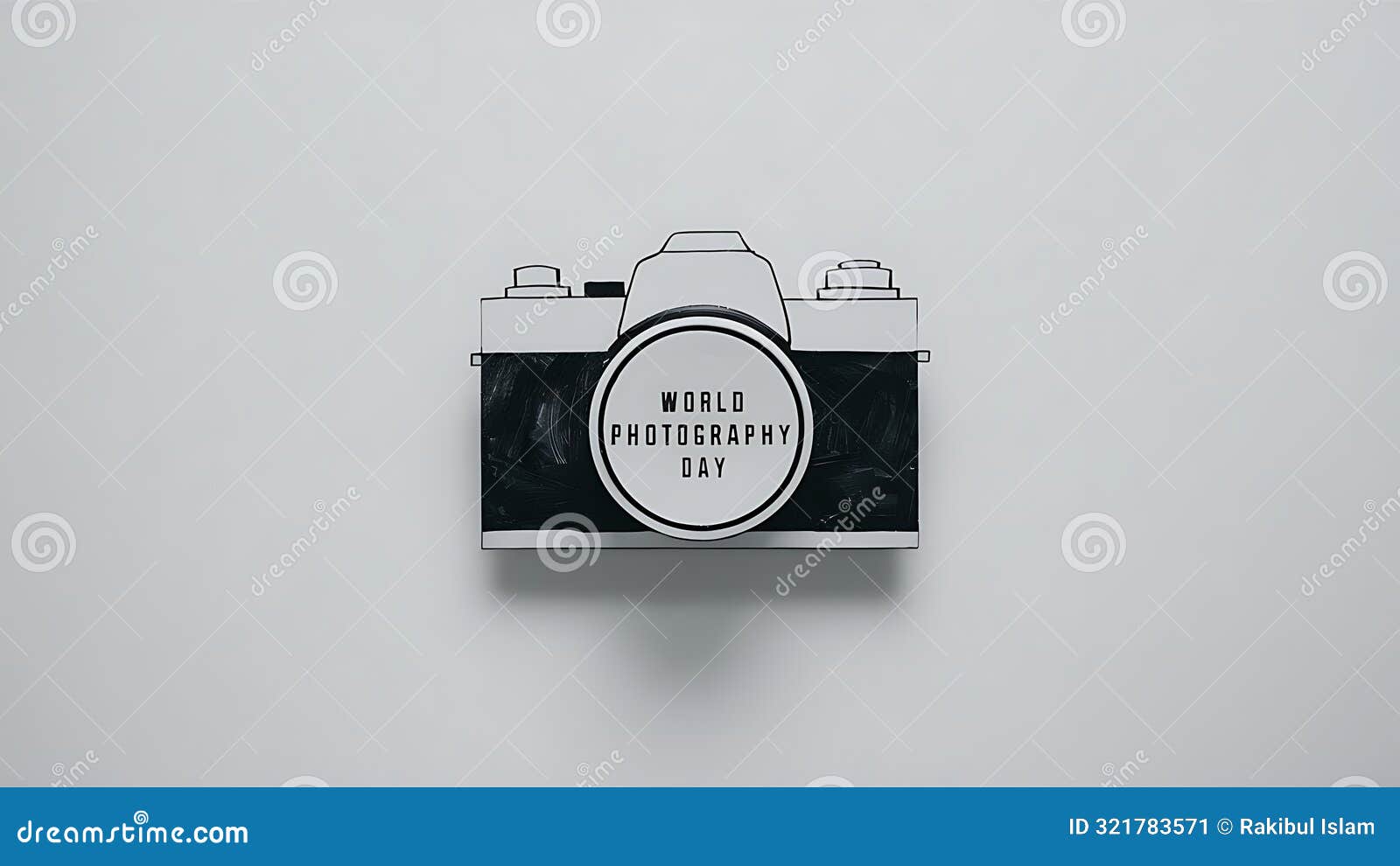 World Photography Day Typography with Camera 11 Stock Illustration ...
