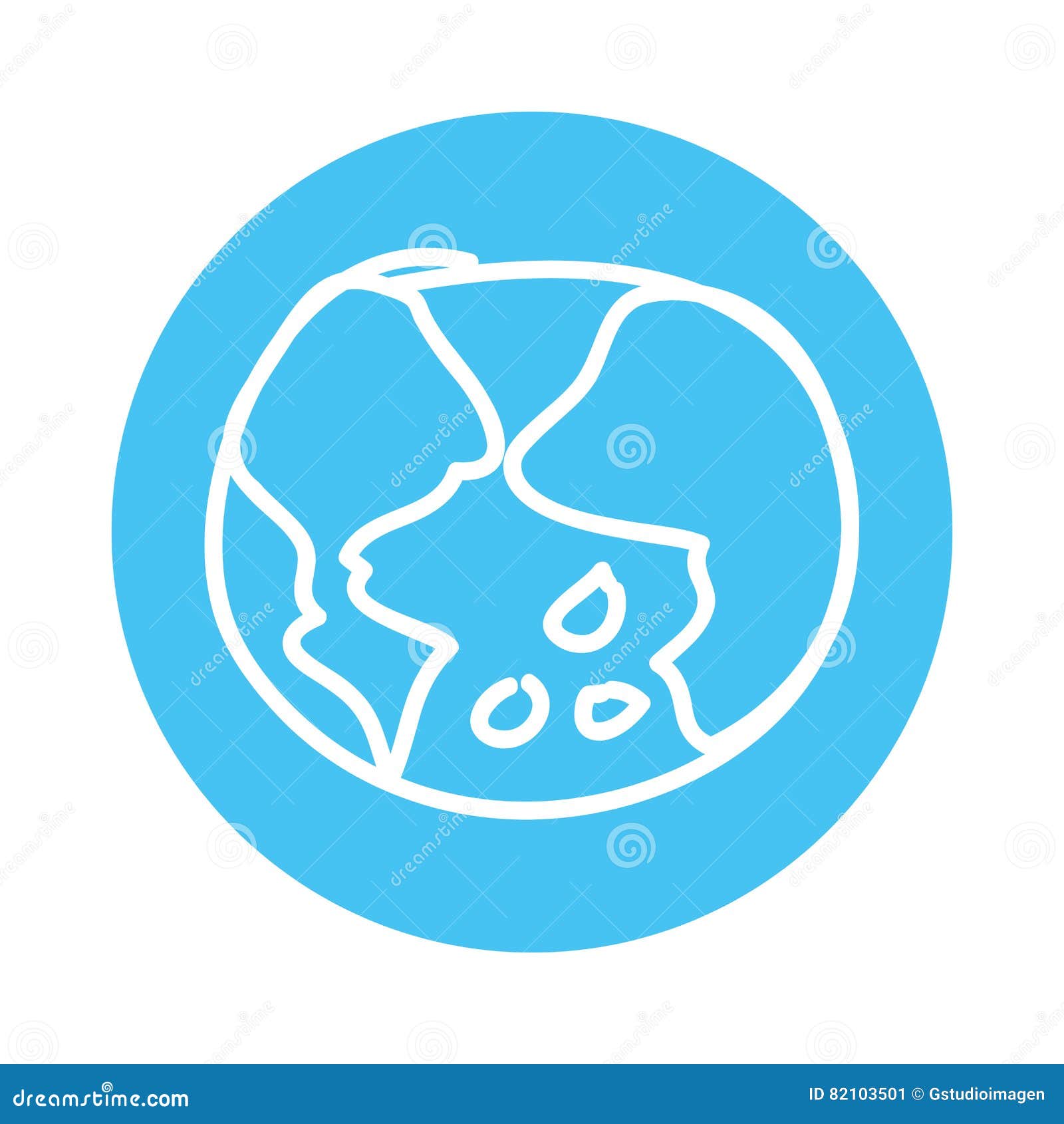 Earth Drawing On White Background. World Map Or Globe In Doodles Style ...