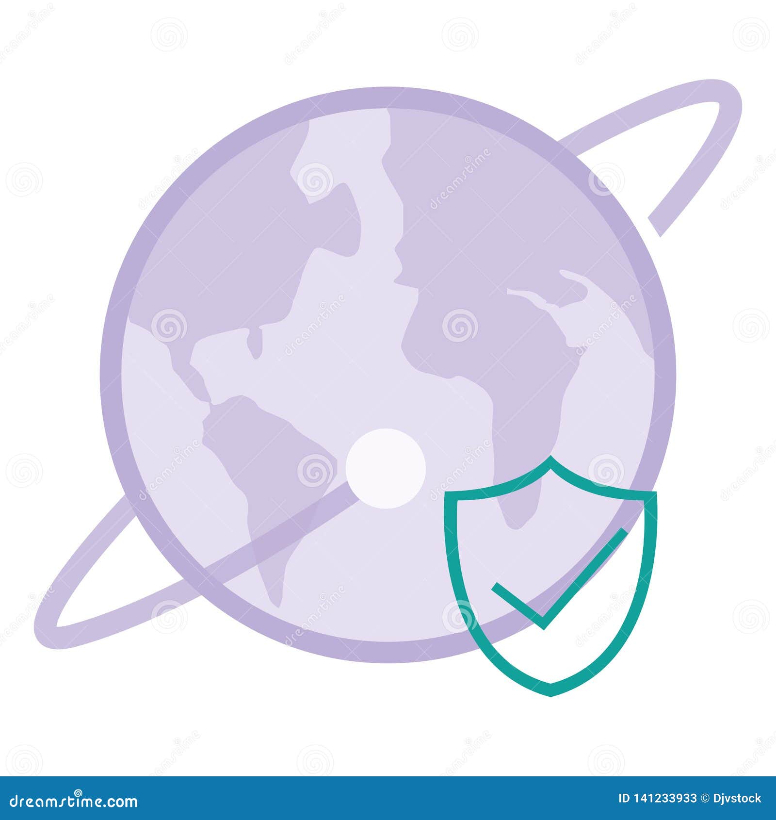 World Planet Earth with Shield Stock Vector - Illustration of ...