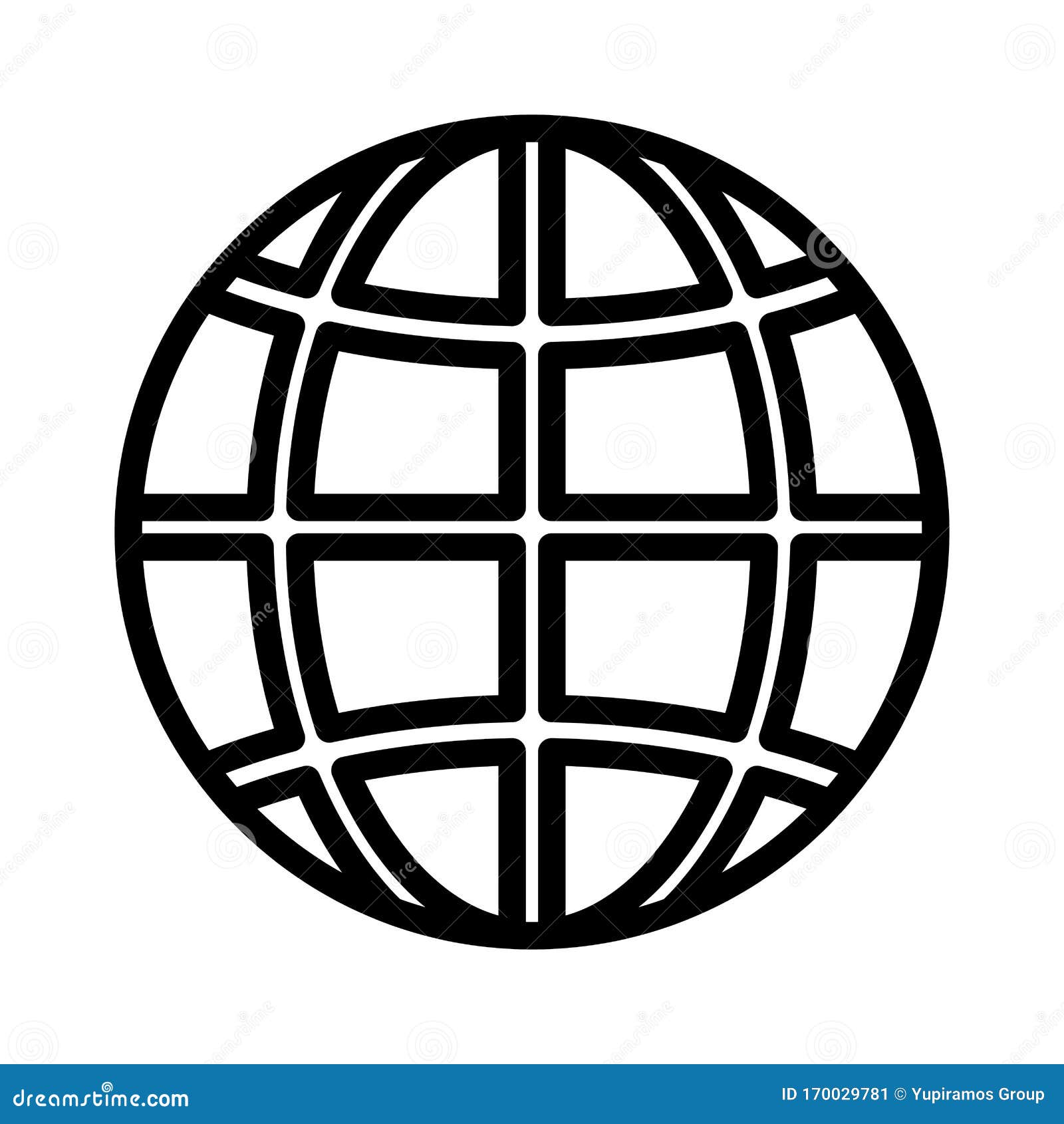 World Planet Map Globe Icon White Background Stock Vector ...