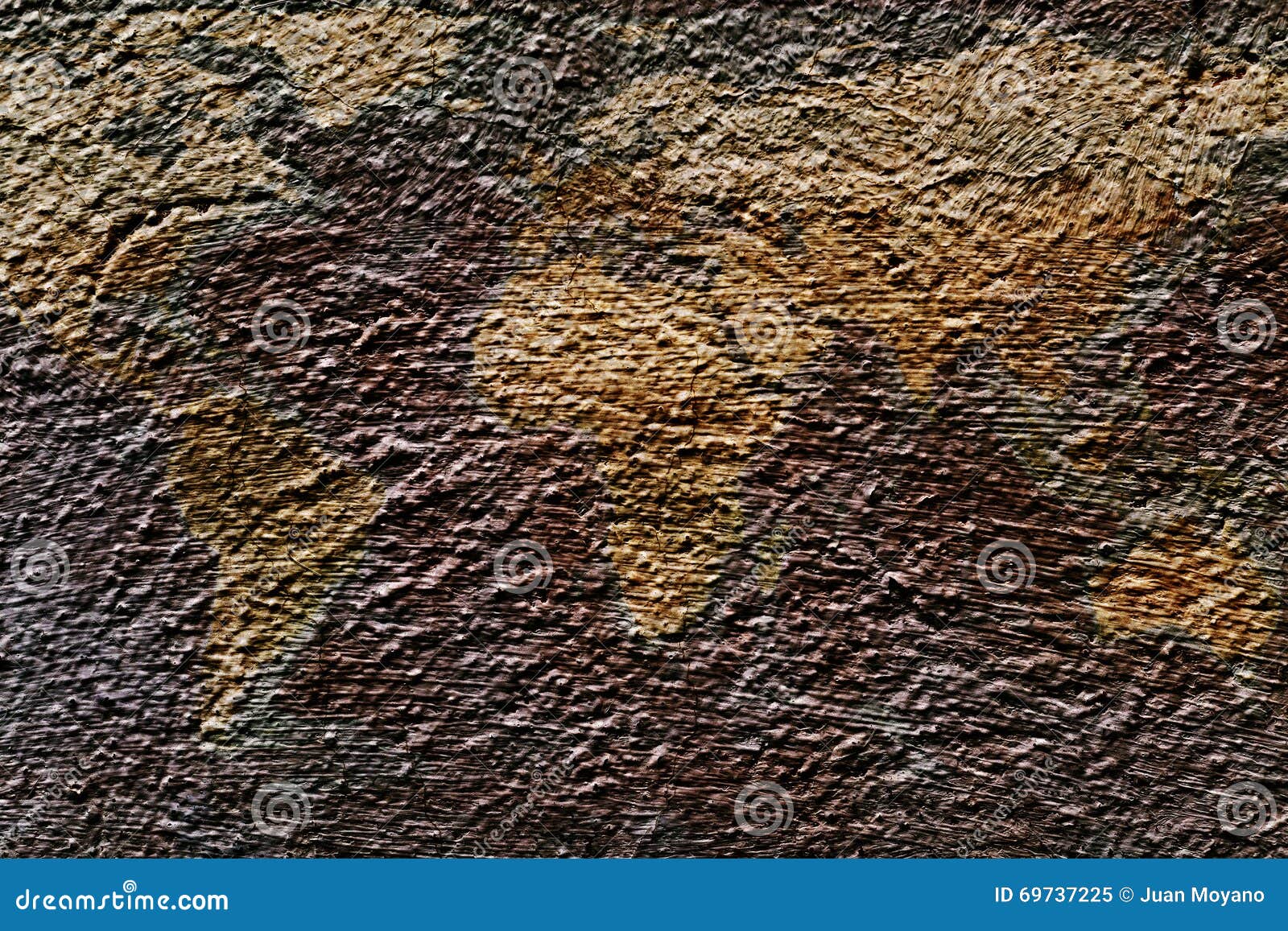 The World on a Plastered Wall Stock Image - Image of movement, climate ...
