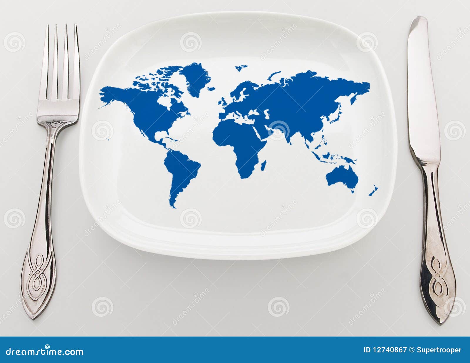 World on plate stock image. Image of enterprise, global - 12740867
