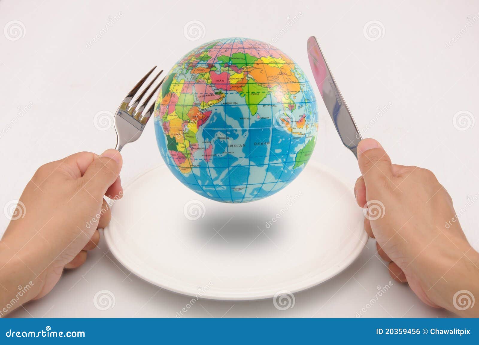 The world on plate stock photo. Image of care, dinner - 20359456