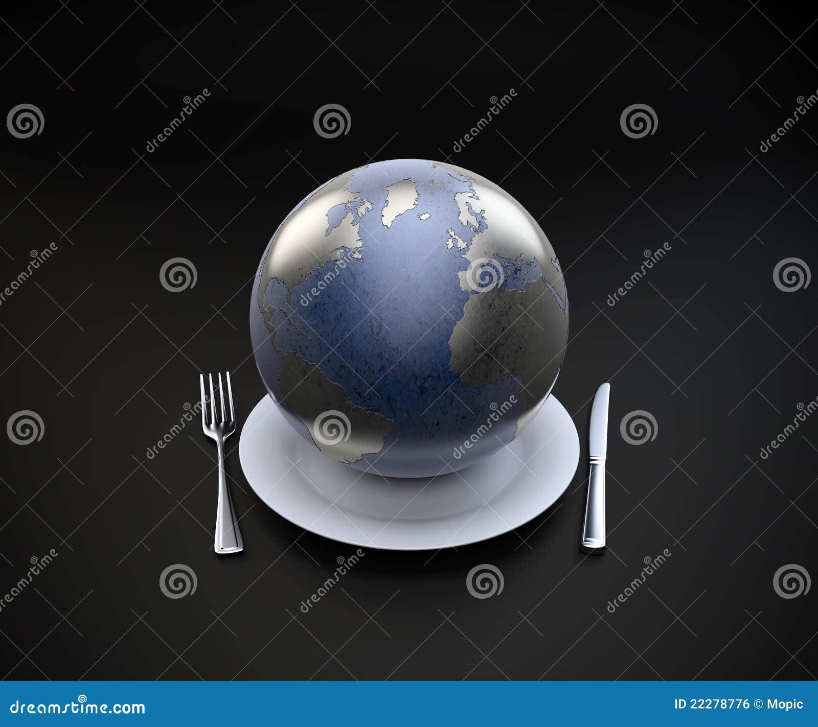 World on a plate stock illustration. Illustration of europe - 22278776