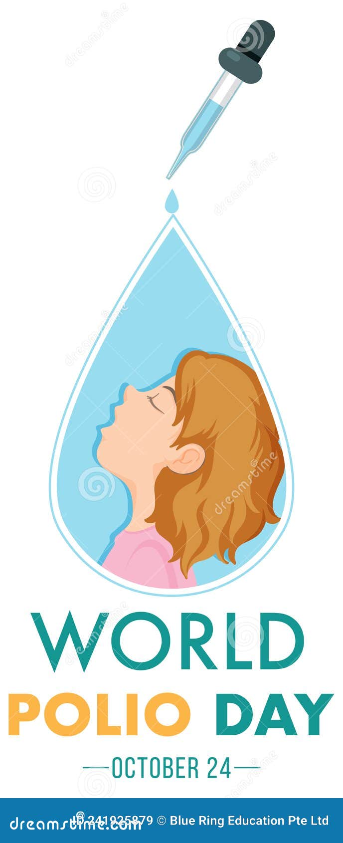 World Polio Day Cartoon Style Editable Text Effect Vector Illustration ...