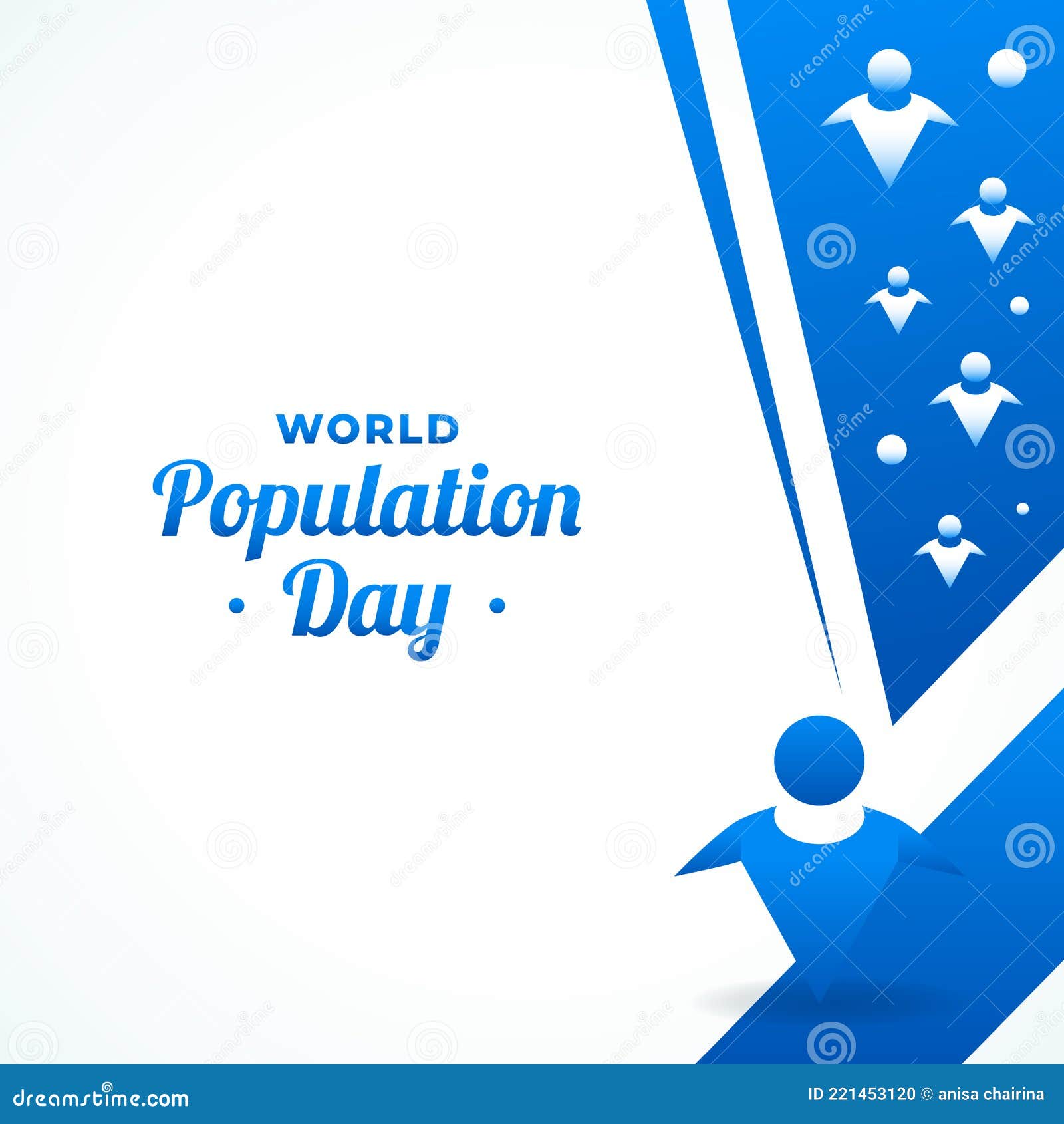 World Population Day Background Design Stock Vector - Illustration of ...
