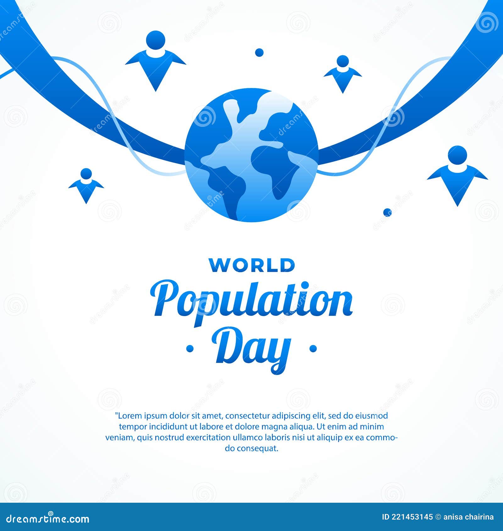 World Population Day Background Design Stock Vector - Illustration of ...