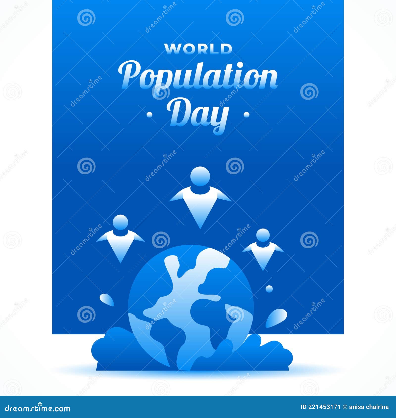 World Population Day Background Design Stock Vector - Illustration of ...