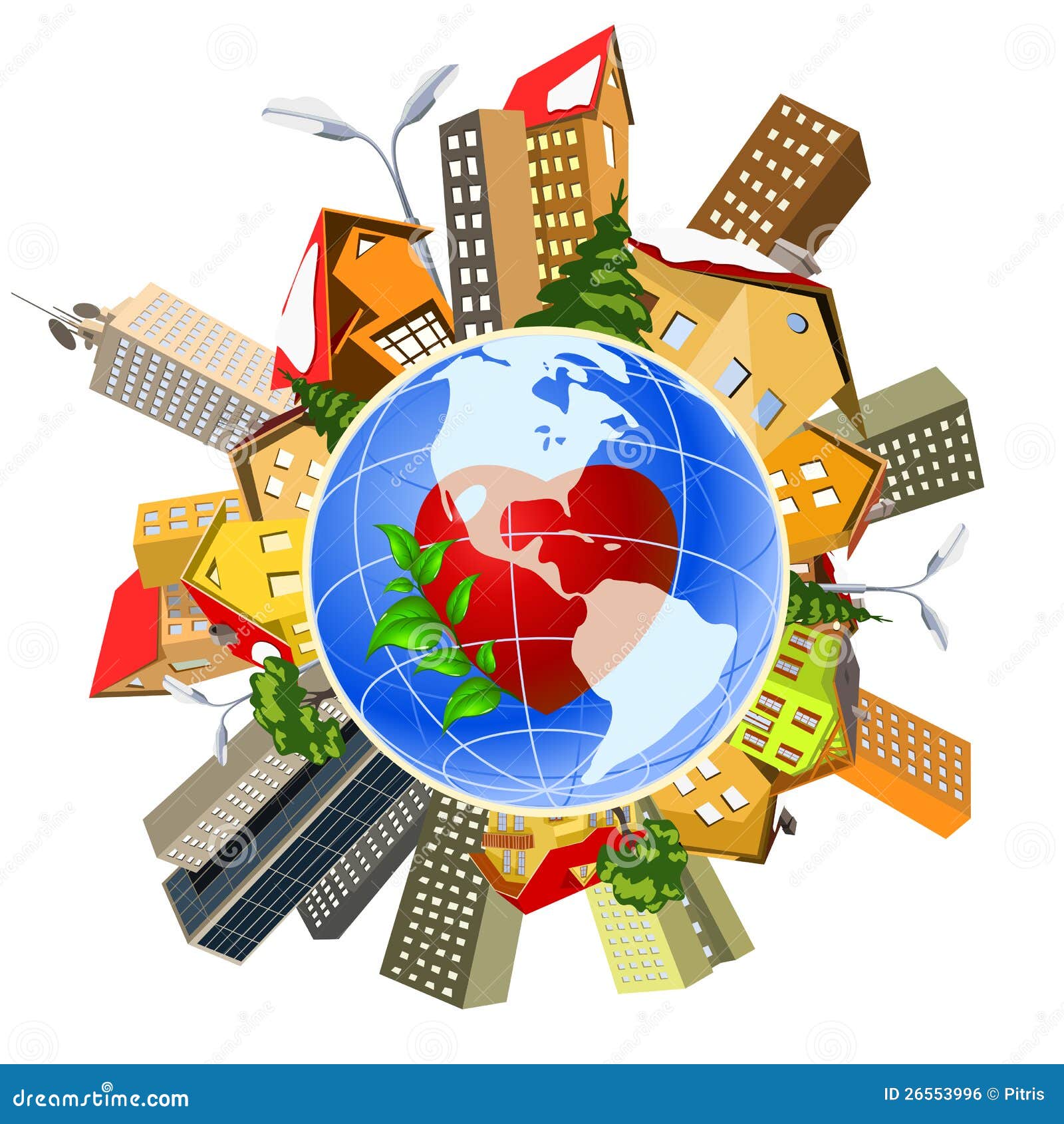 World Population, Human Impact Stock Vector - Illustration of winter ...