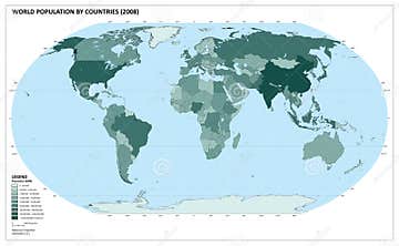 World population map () stock illustration. Illustration of ocean - 6742088