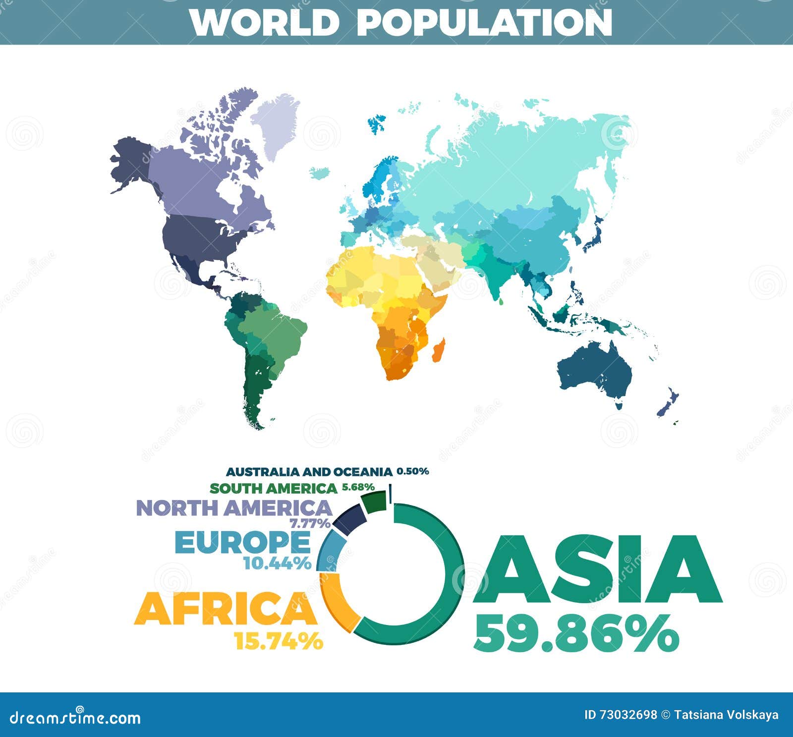 World Population Vector Map Stock Vector - Illustration of diagram ...
