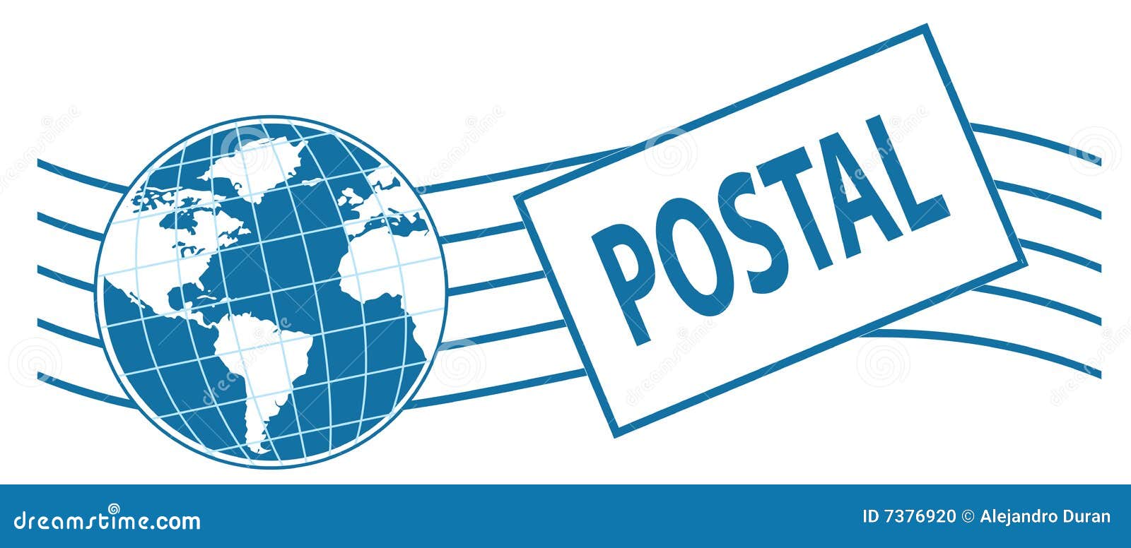 World postage stamp stock vector. Illustration of inbox - 7376920