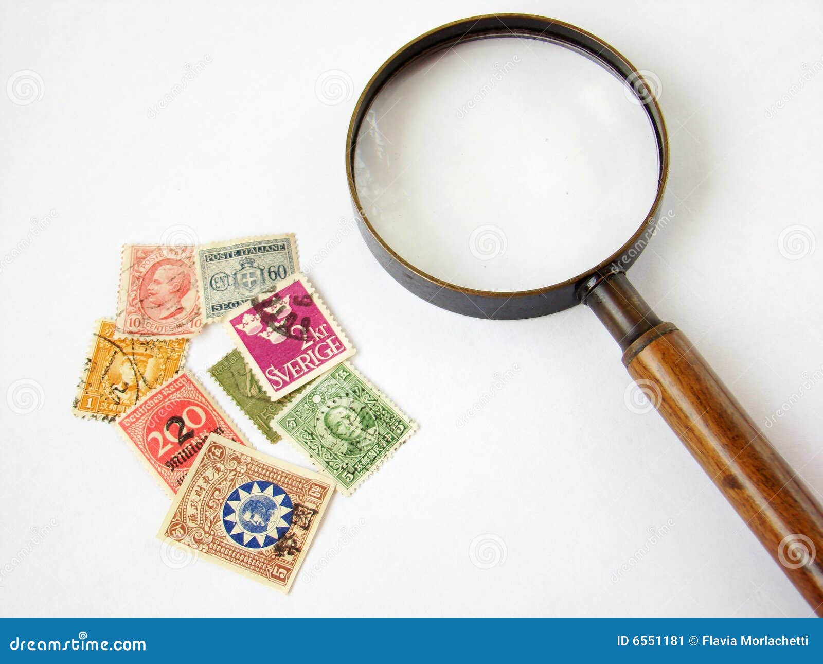World Postage Stamps and Magnifying Glass Editorial Photo - Image of ...