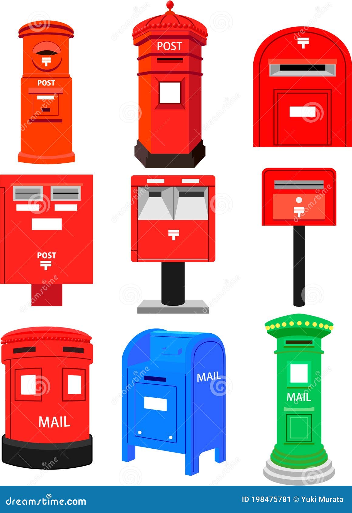 World Postal post set stock vector. Illustration of annual - 198475781