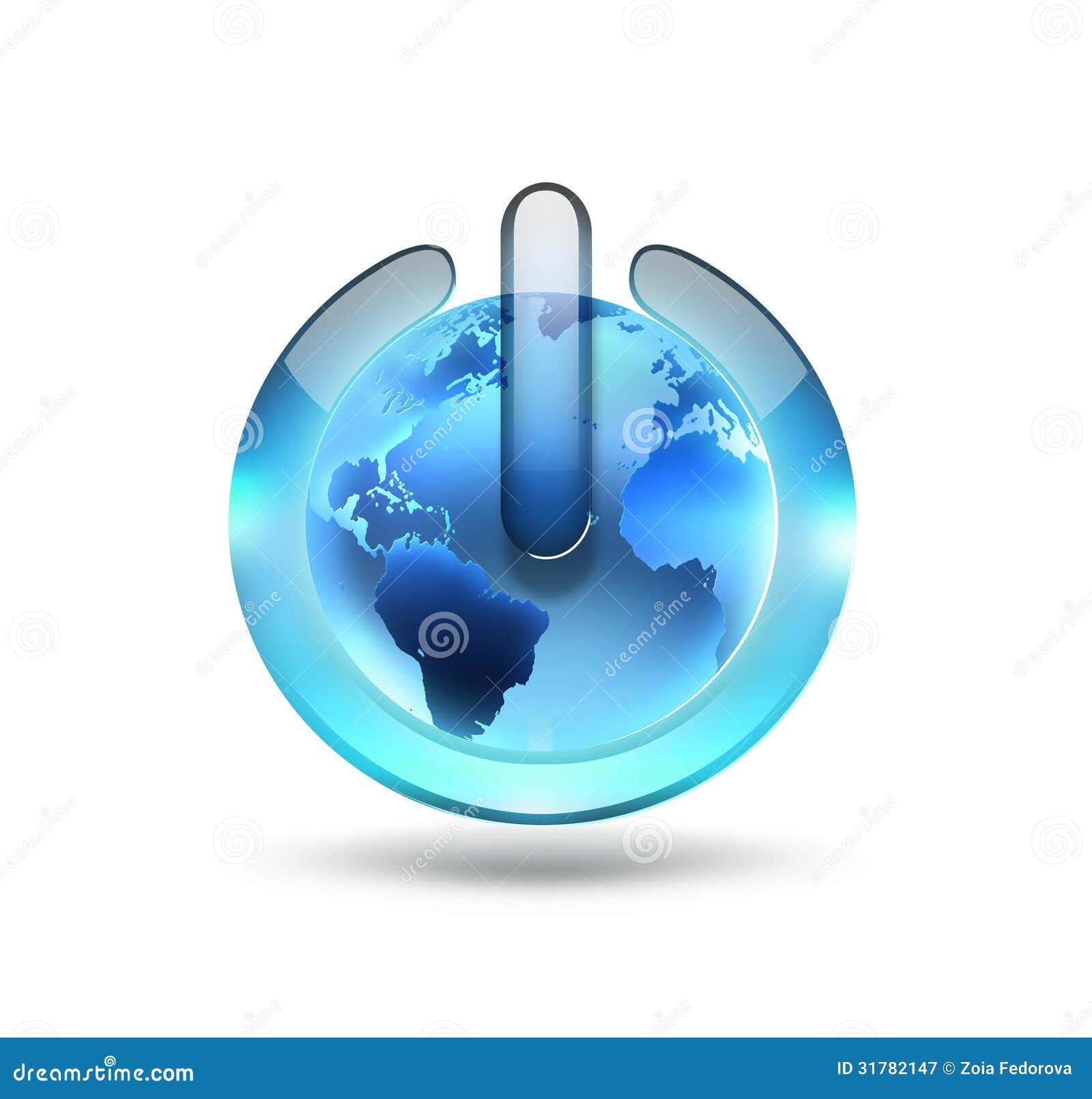 World power button stock illustration. Illustration of business - 31782147