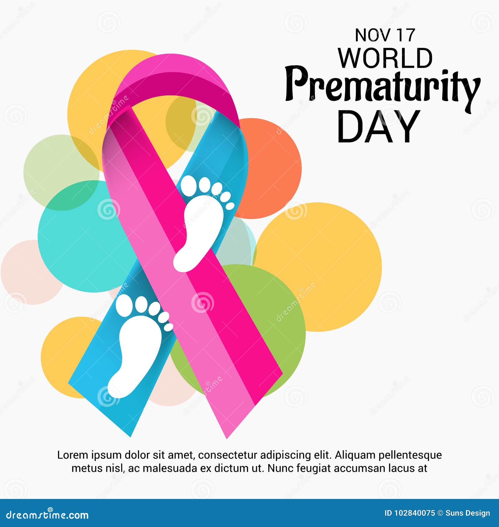 World Prematurity Day. stock illustration. Illustration of infant ...