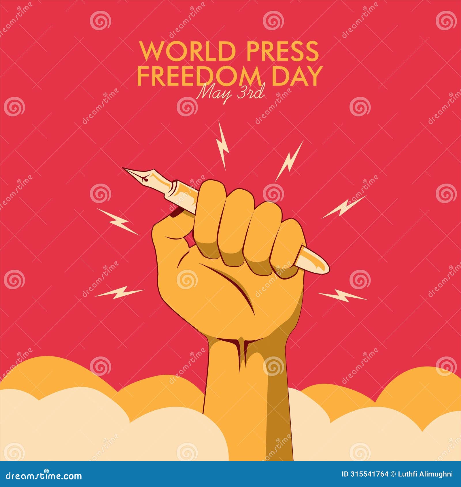 World Press Freedom Day Poster Template Vector Stock Vector