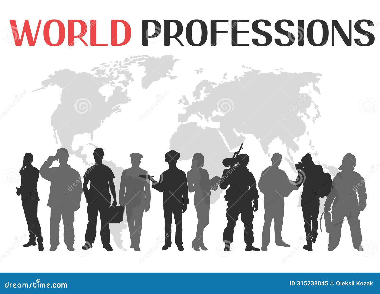 World Professions. Vector Set of Different Professions Stock Vector ...