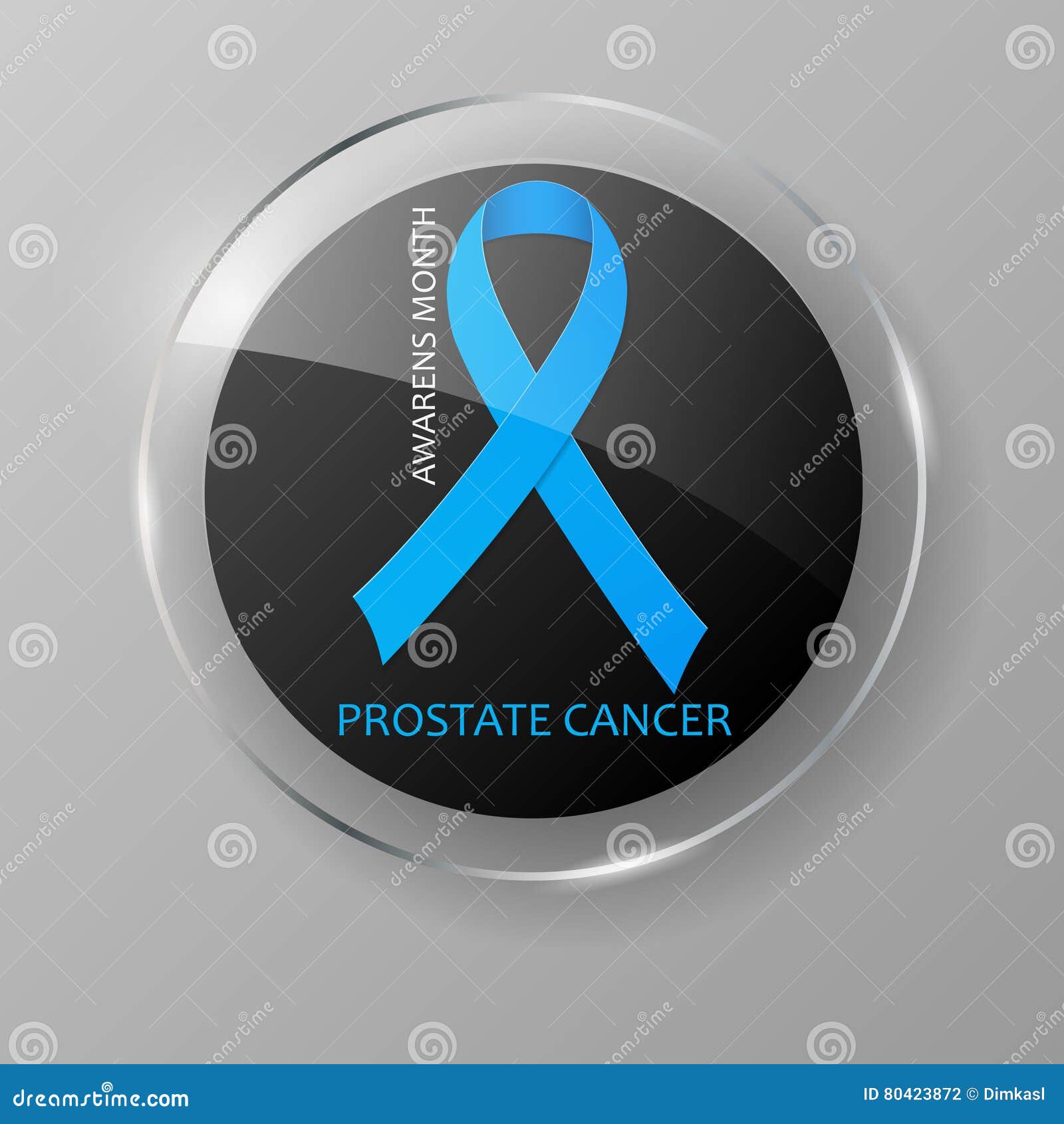 World Prostate Cancer Day Button. Blue Ribbon Stock Vector ...