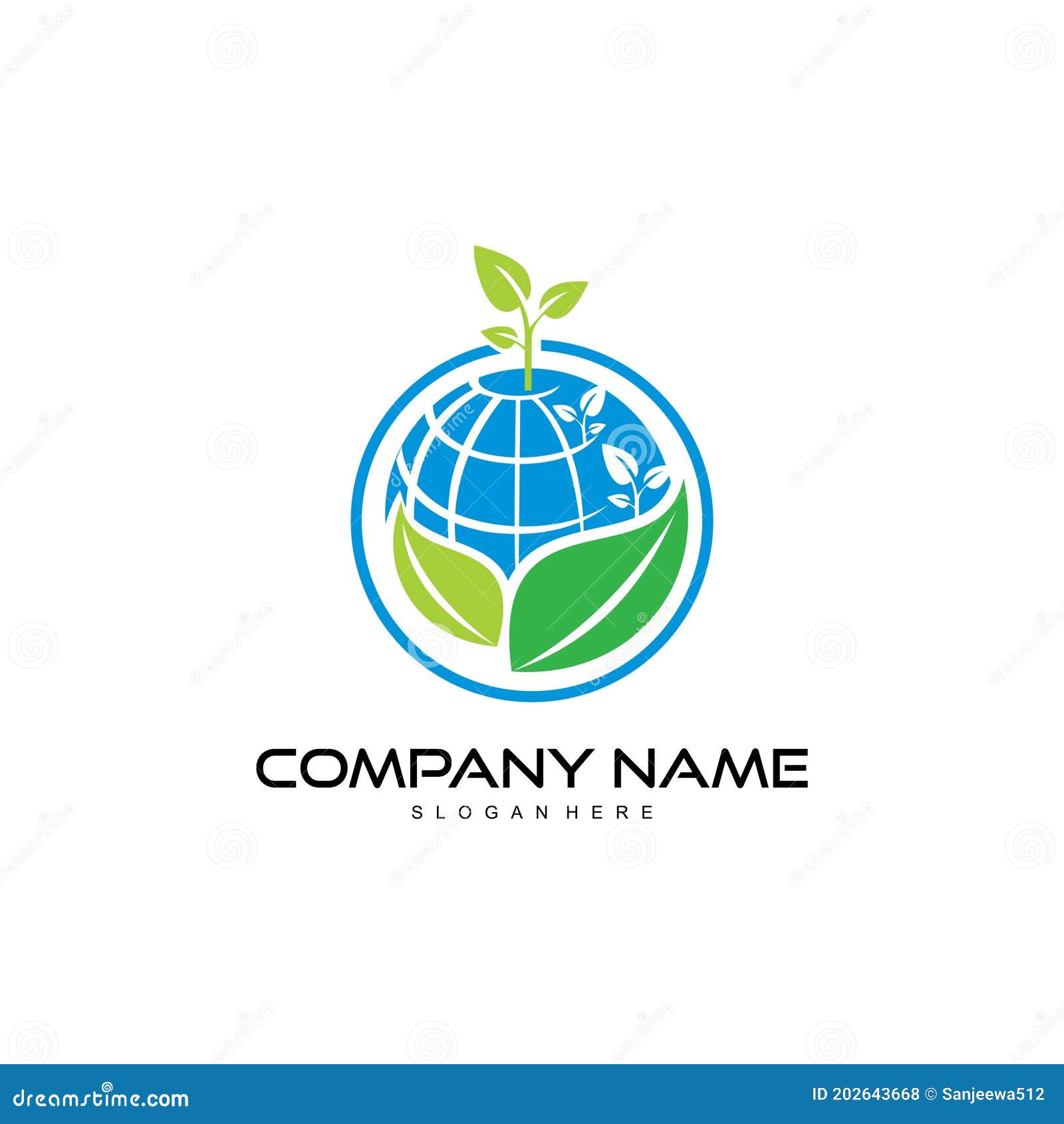 World Protect Plant Logo Design Vector Stock Vector - Illustration of ...