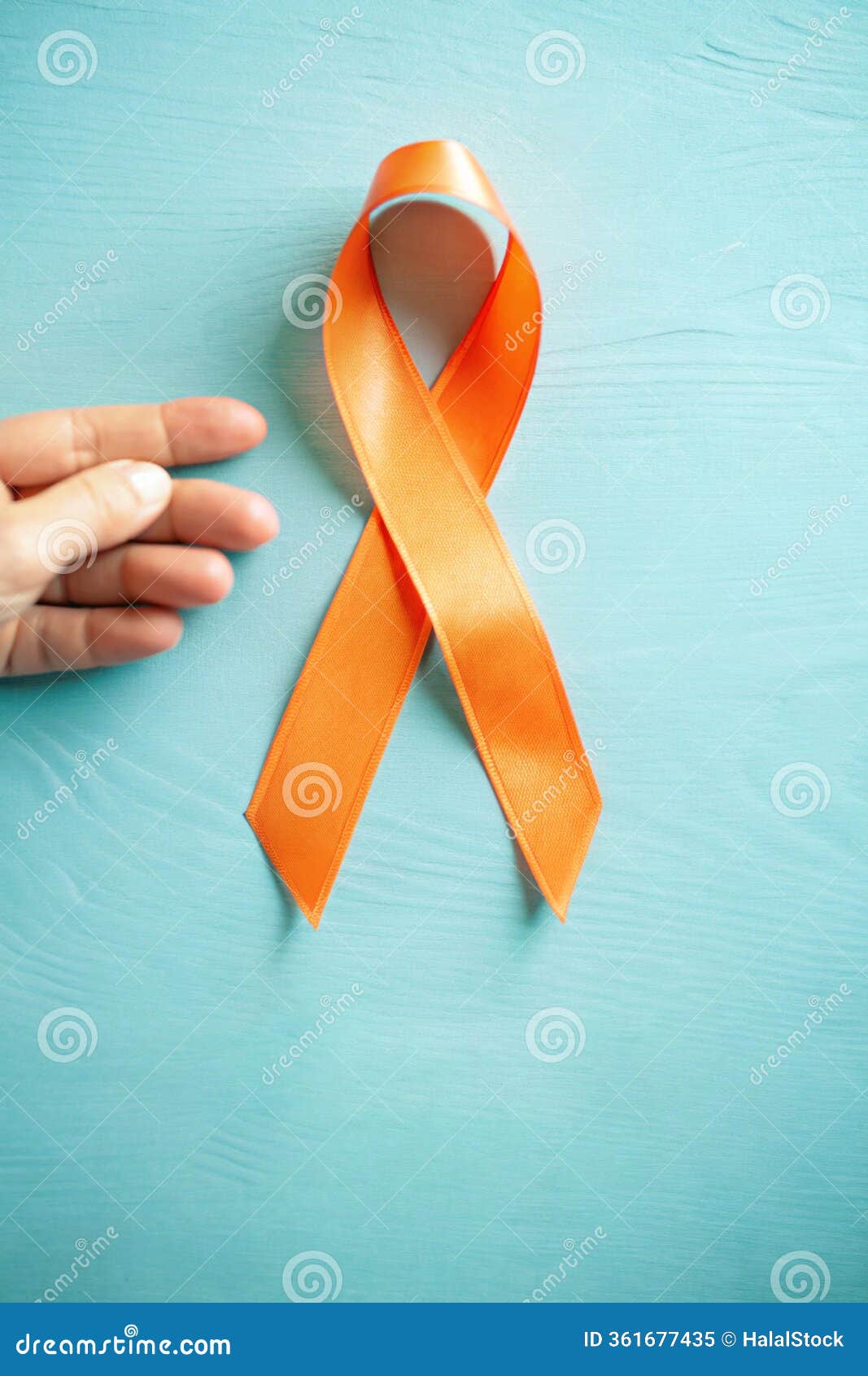 World Psoriasis Day Support Ribbon on Light Blue Background Stock ...