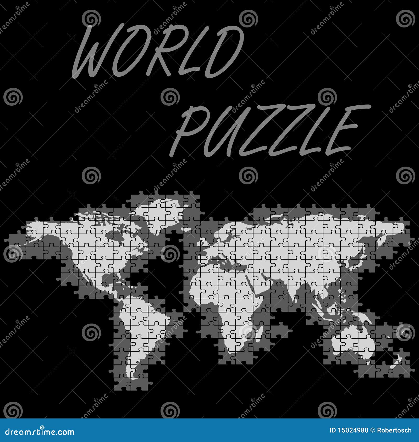 World puzzle stock vector. Illustration of precious, planet - 15024980