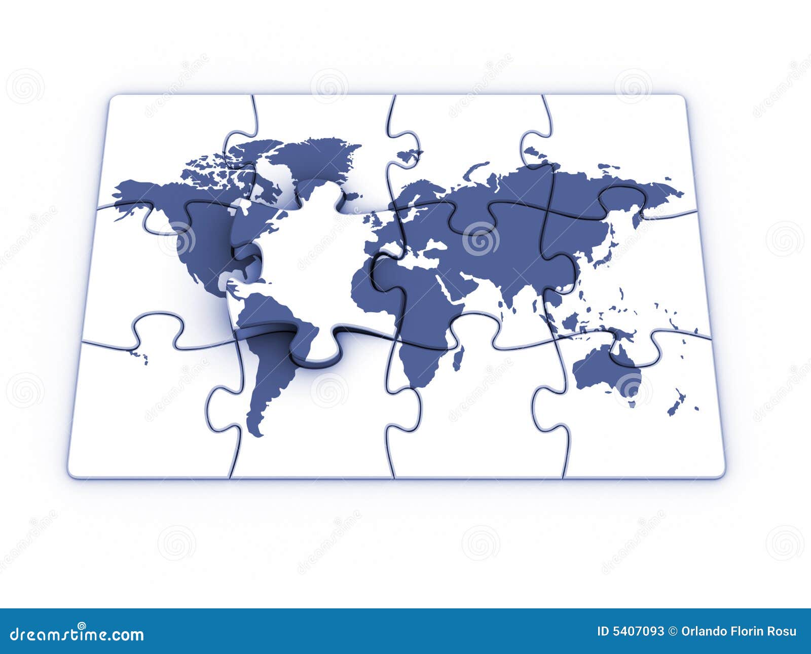 World puzzle stock illustration. Illustration of pieces - 5407093