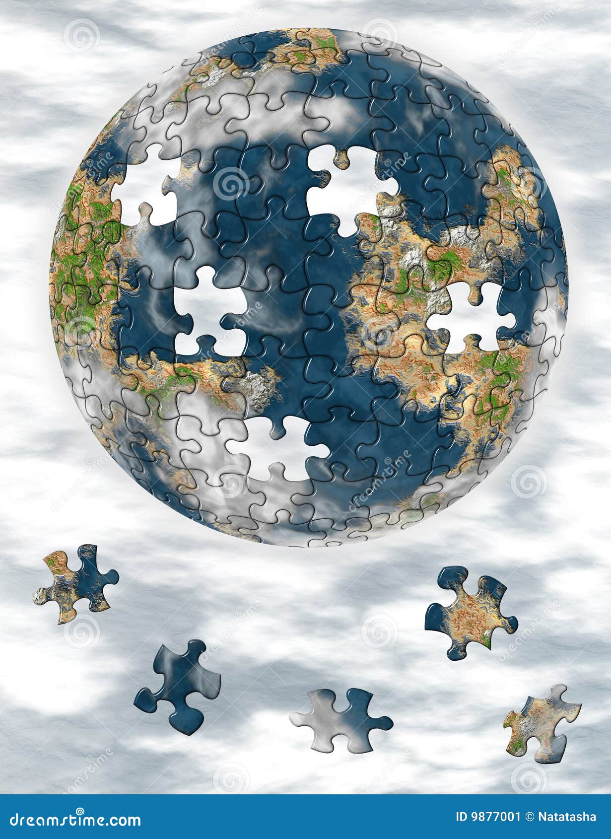 World from puzzle stock illustration. Illustration of landscape - 9877001