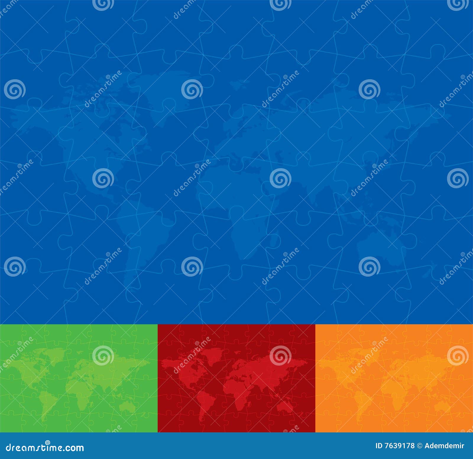 World Map In Puzzle Stock Photo | CartoonDealer.com #8170392