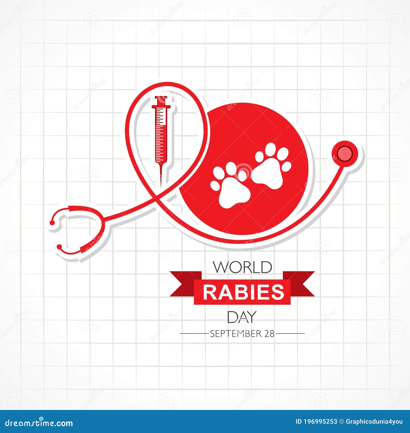 World Rabies Day Banner With Paper Cut Dog And Bone On Pastel Color ...