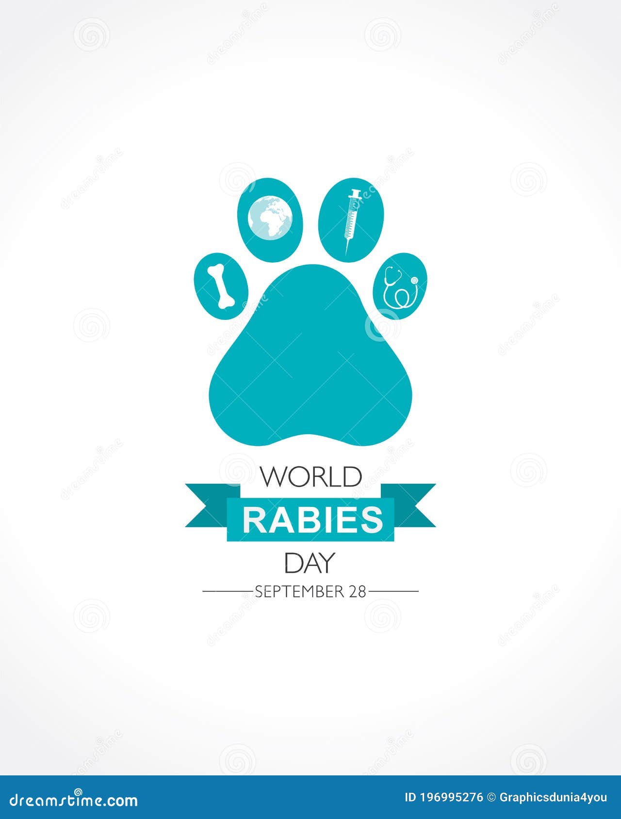 World Rabies Day Banner With Paper Cut Dog And Bone On Pastel Color ...
