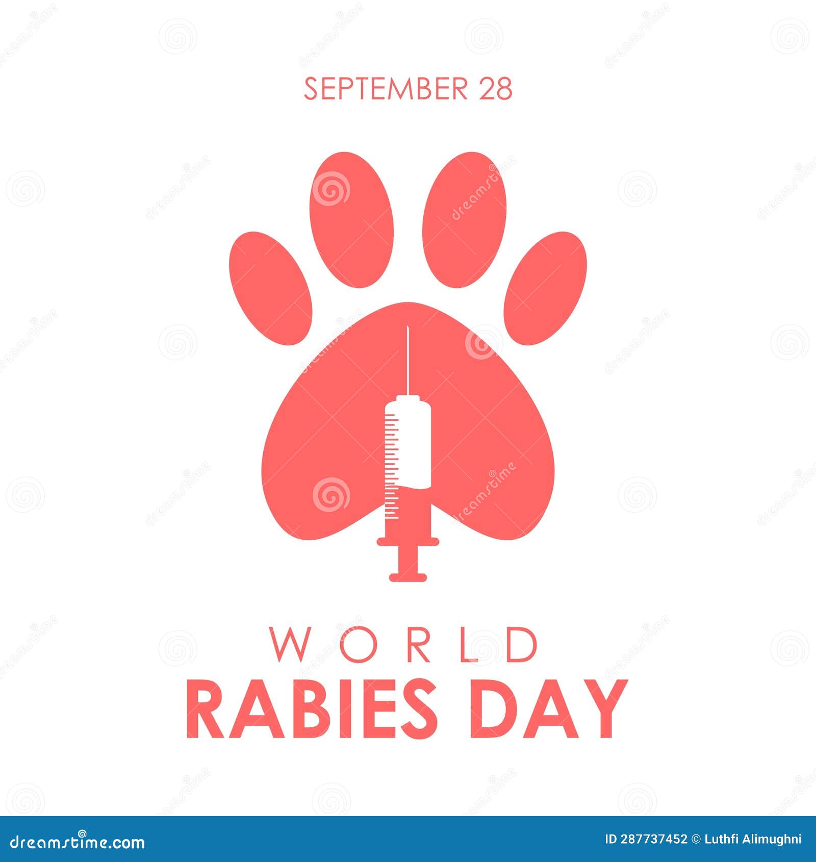 World Rabies Day Poster Template Vector Stock Illustration ...