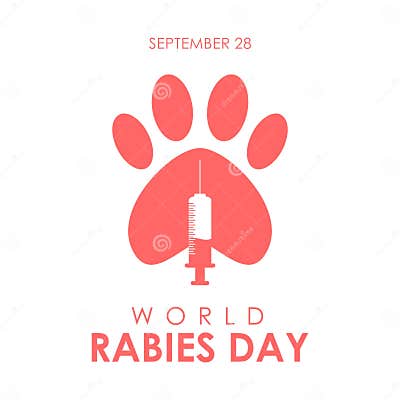 World Rabies Day Poster Template Vector Stock Illustration ...