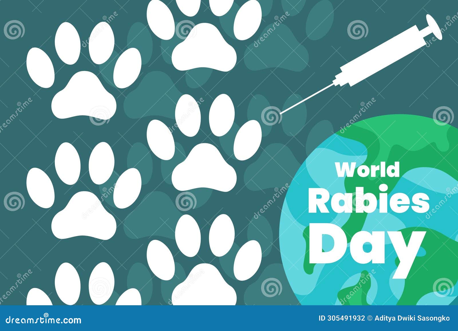 World Rabies Day Vector Graphic for Poster or Background Stock Vector ...