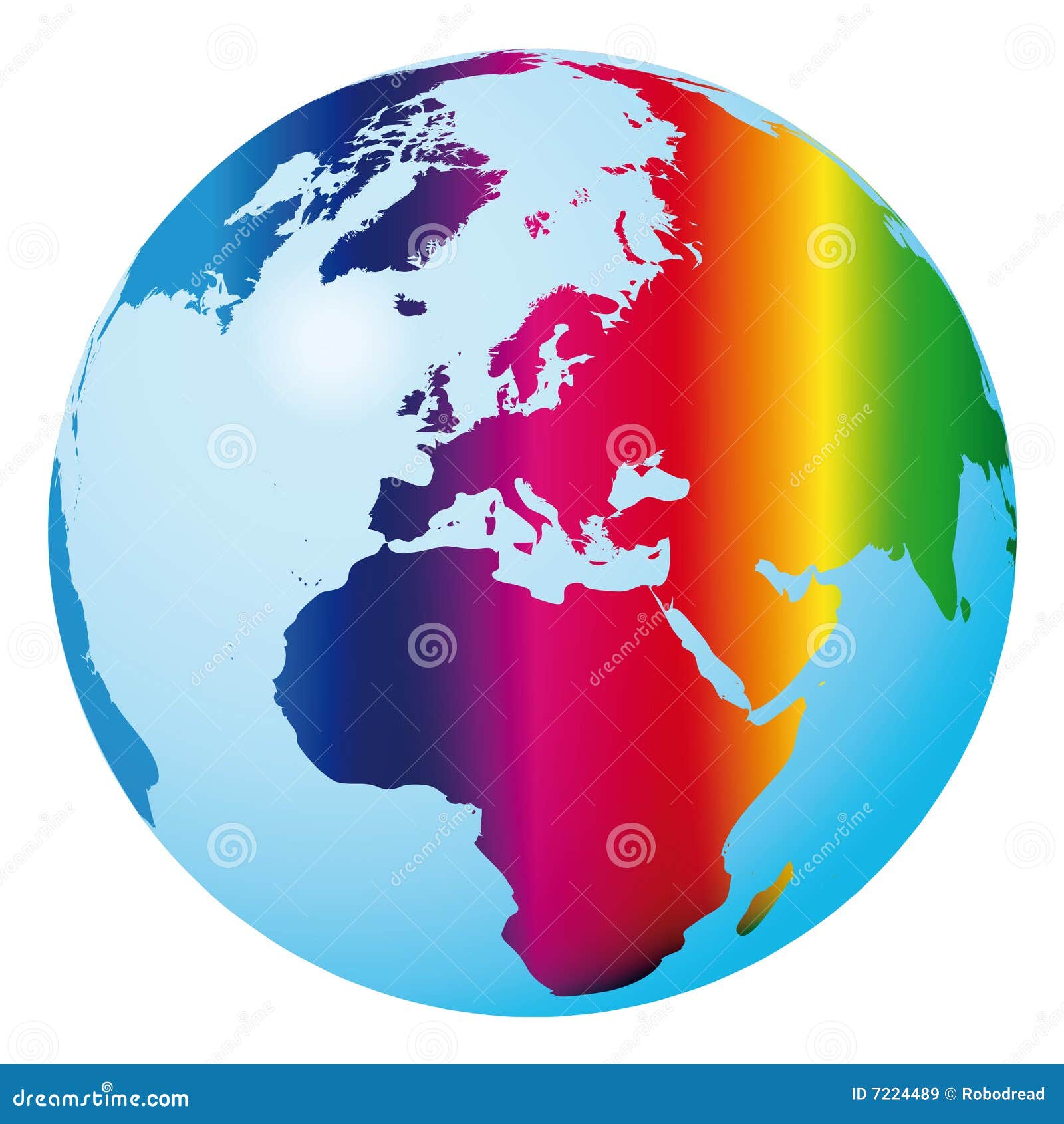 World rainbow (vector) stock vector. Illustration of globes - 7224489