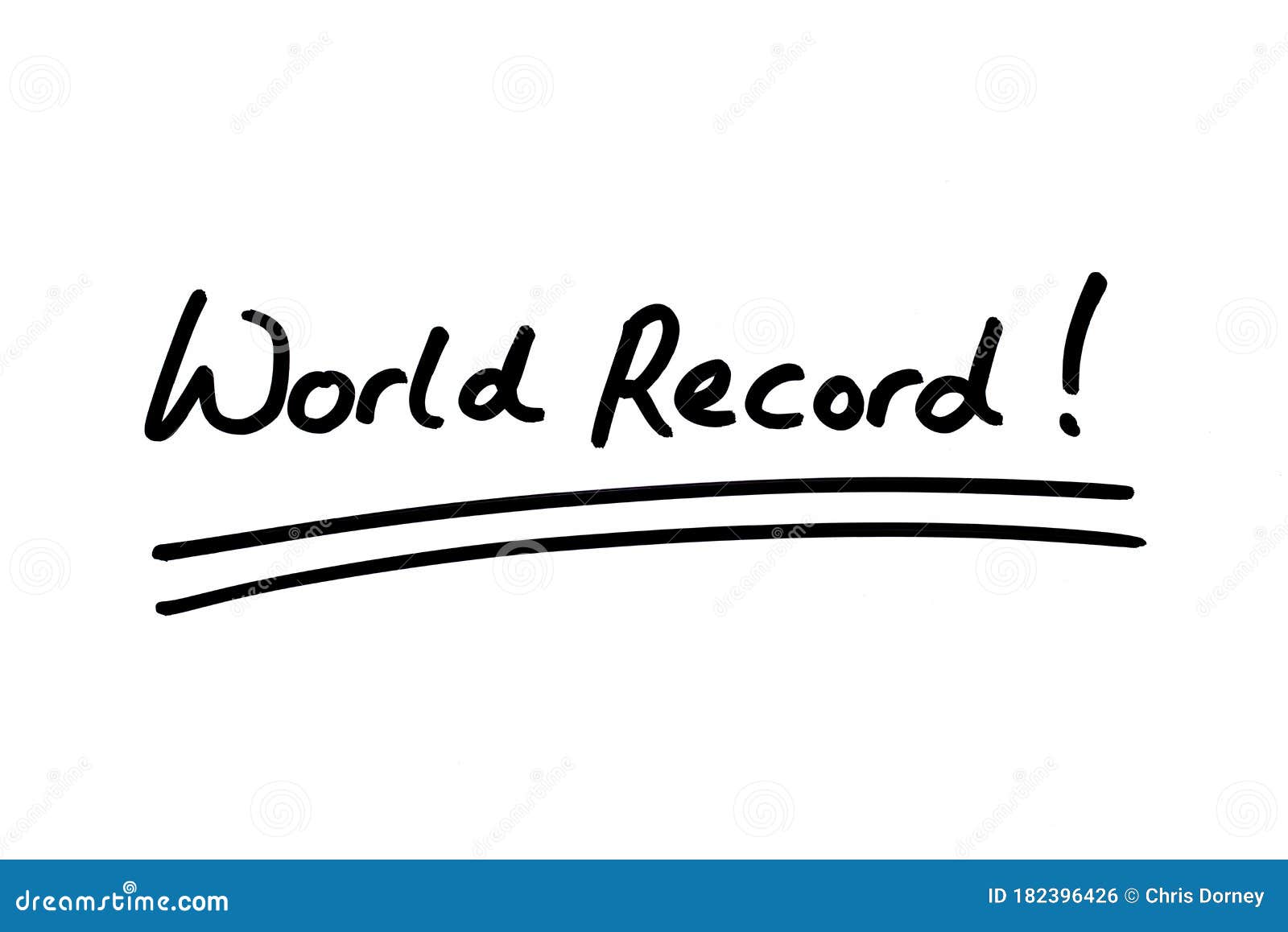 World Record stock illustration. Illustration of holder - 182396426