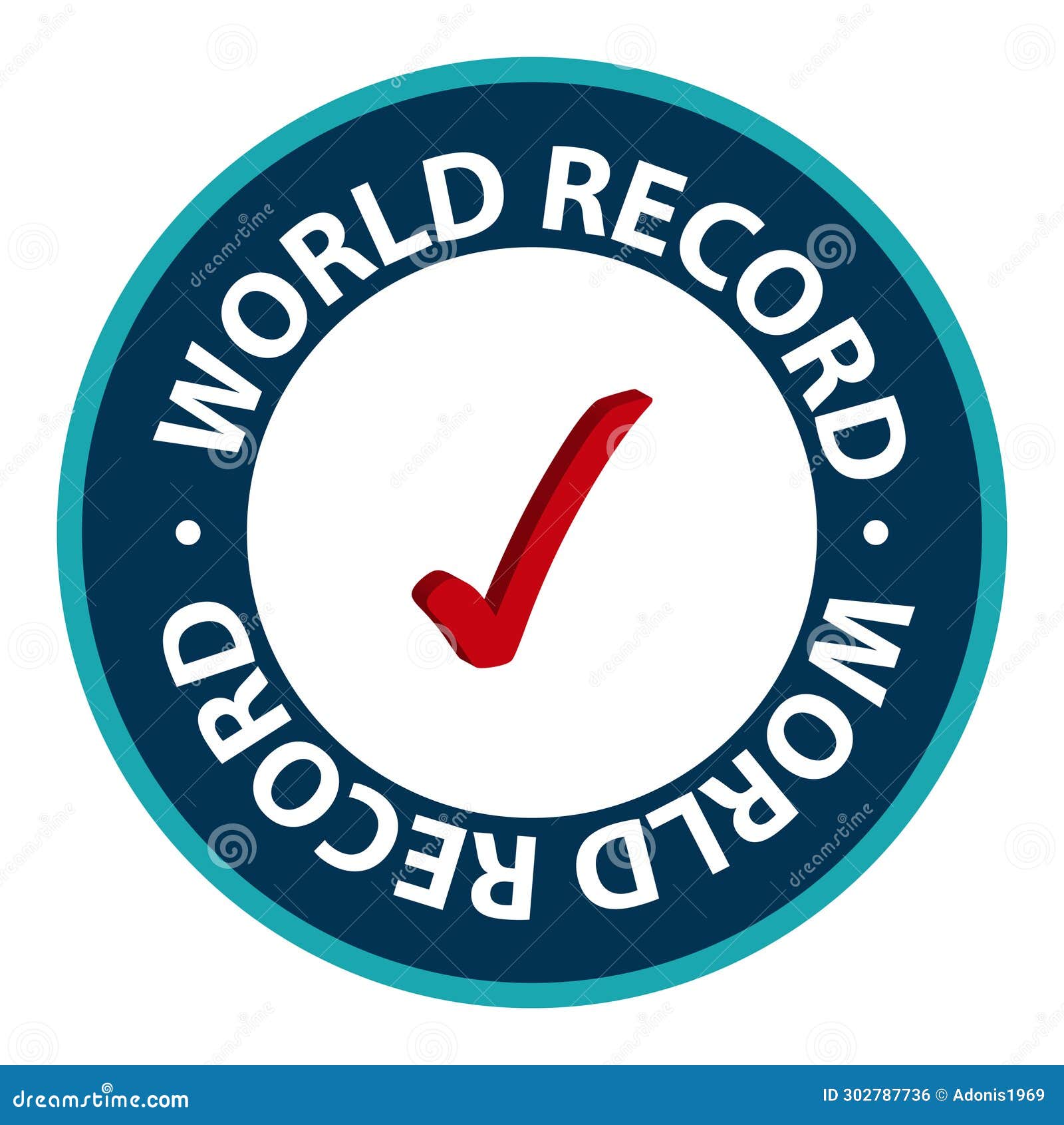 World Record Stamp on White Stock Illustration - Illustration of fame ...