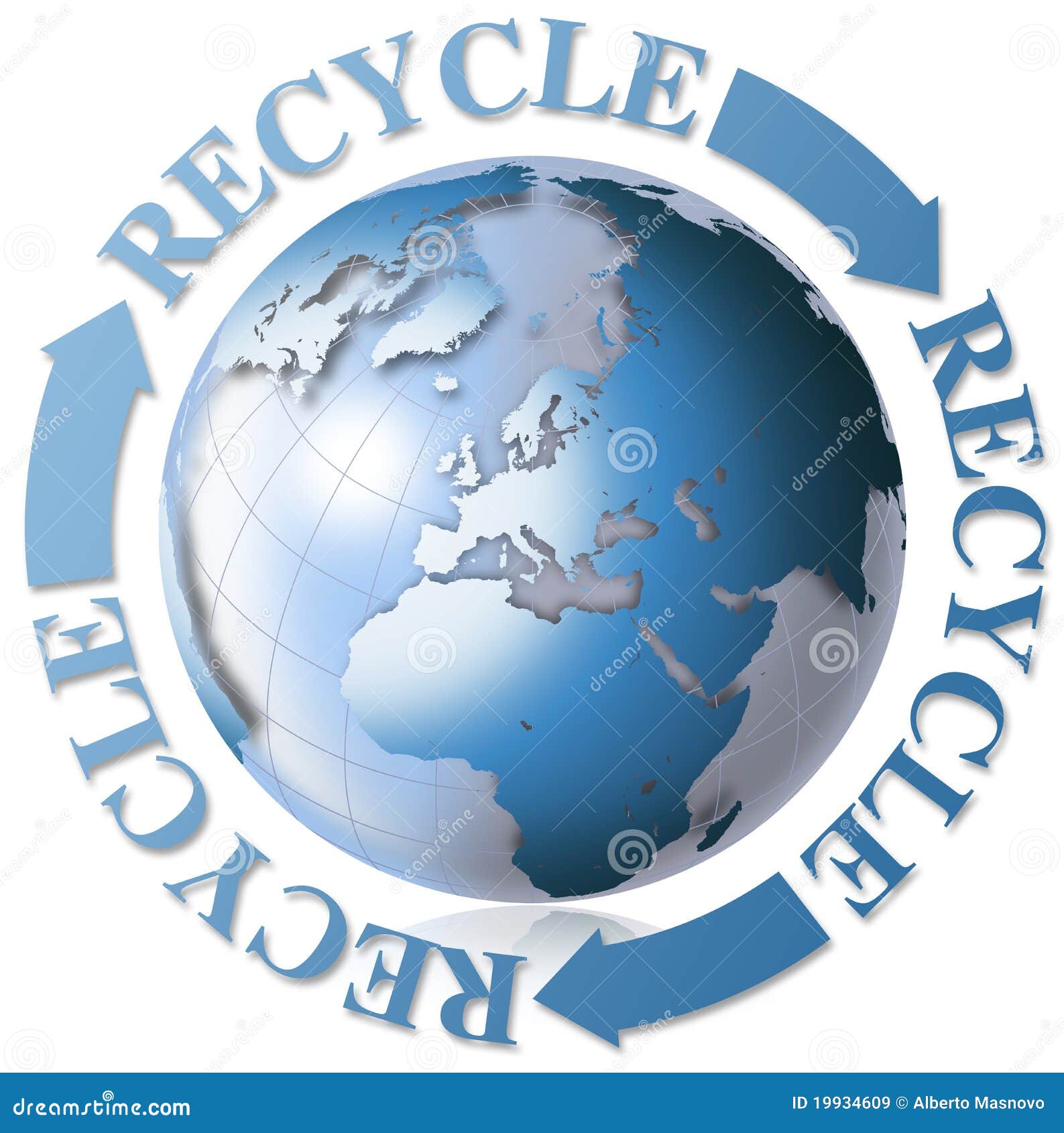 World recycle stock illustration. Illustration of ecological - 19934609